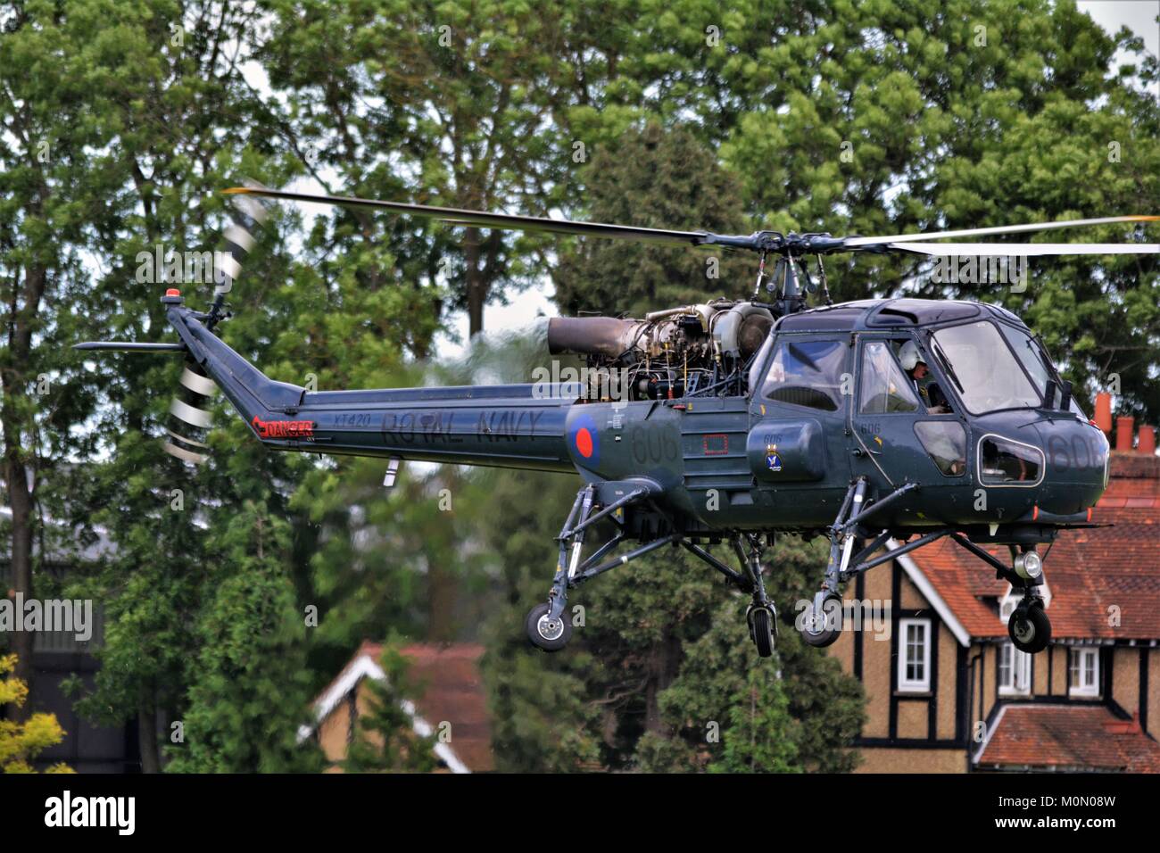 Westland Wasp 1960s British royal navy helicopter at Shuttleworth Fly ...