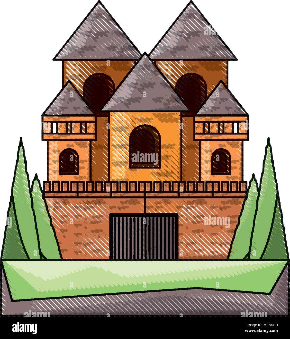 Medieval castle icon image Stock Vector Image & Art - Alamy