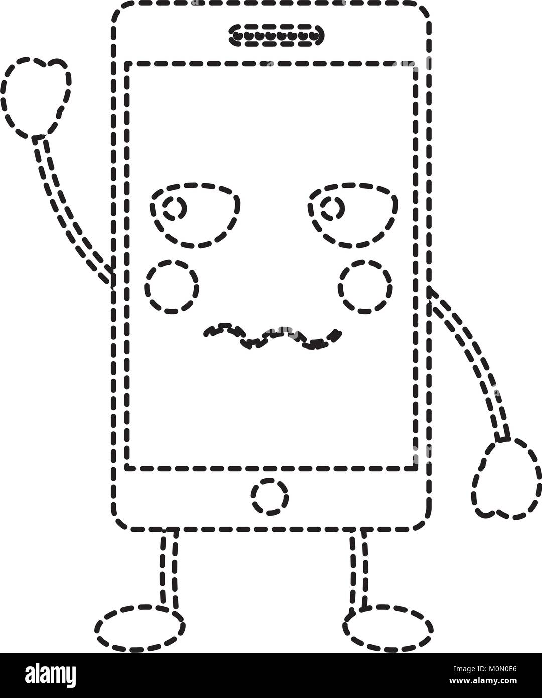 angry cellphone kawaii icon image Stock Vector Image & Art - Alamy