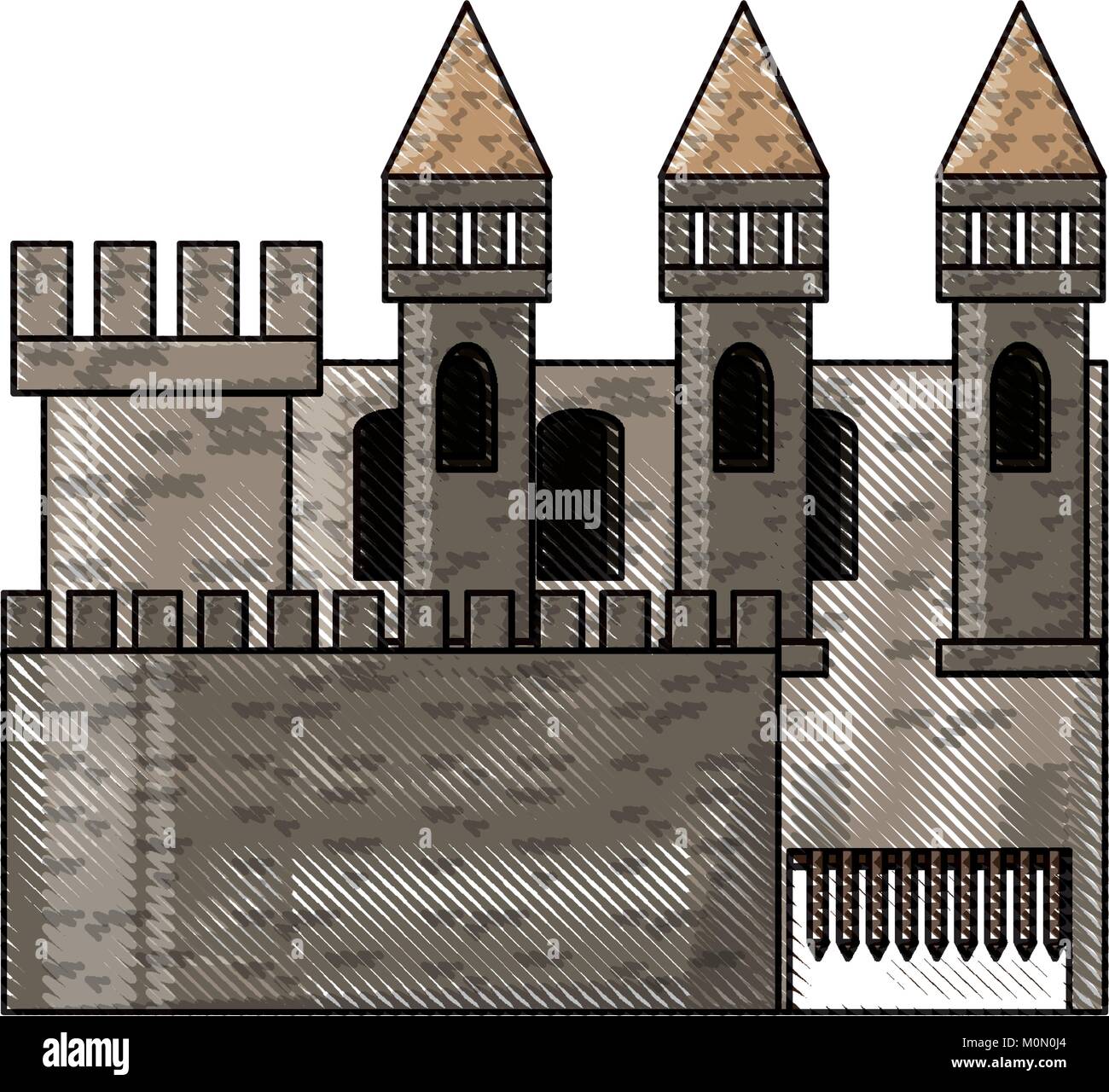 Medieval castle icon image Stock Vector Image & Art - Alamy