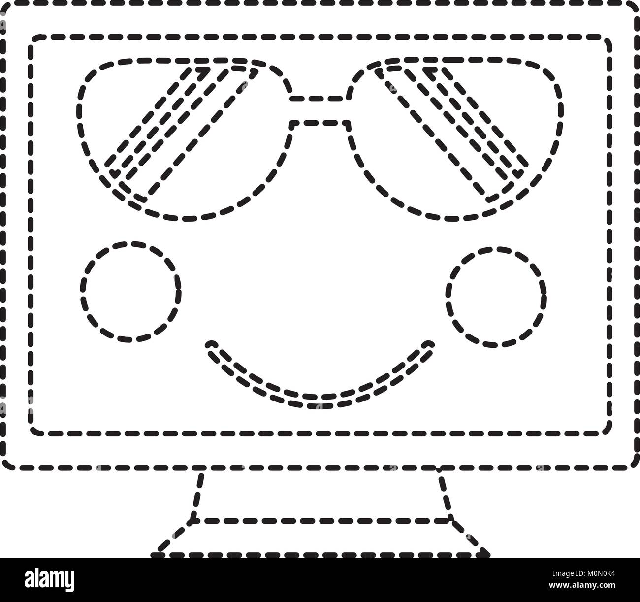 kawaii cute funny screen monitor Stock Vector Image & Art - Alamy