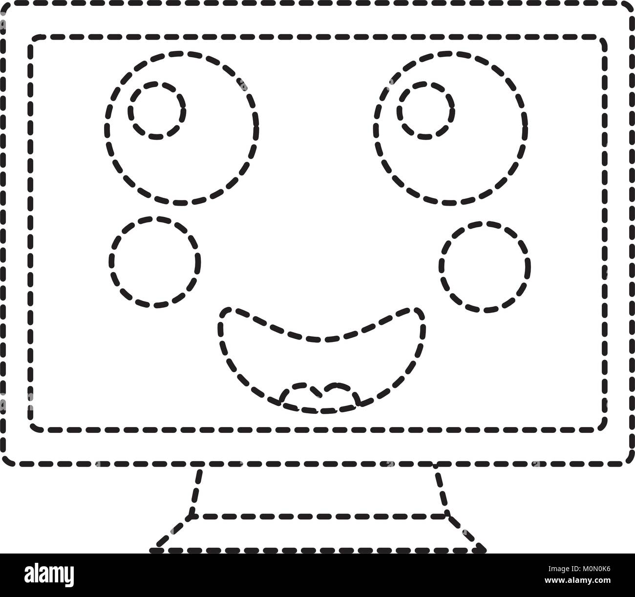 kawaii cute funny screen monitor Stock Vector Image & Art - Alamy