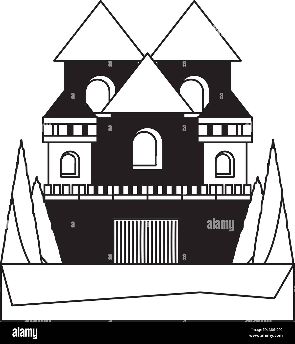 medieval castle icon image Stock Vector Image & Art - Alamy