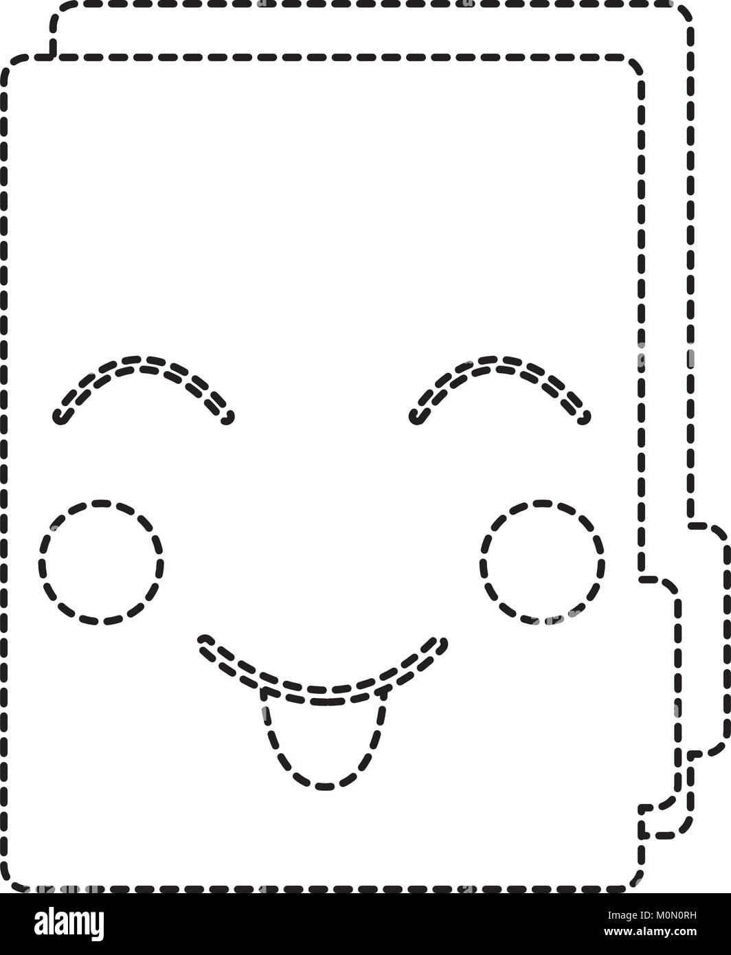 folder document kawaii cute cartoon Stock Vector Image & Art - Alamy