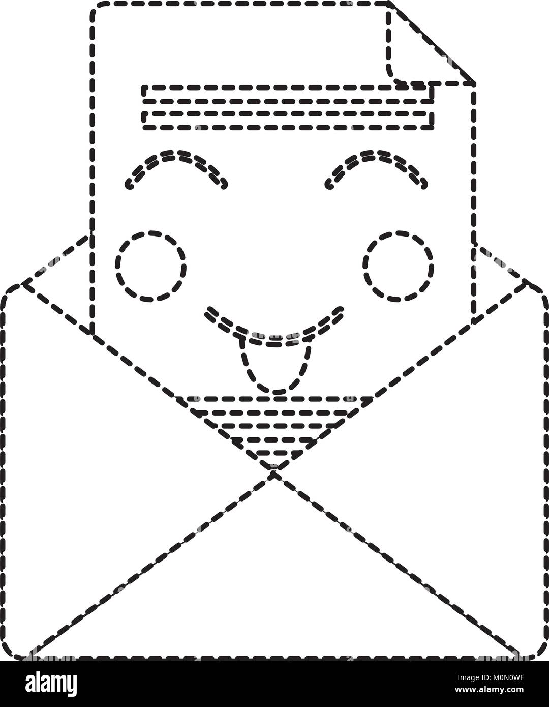 Kawaii message email cartoon hi-res stock photography and images - Alamy