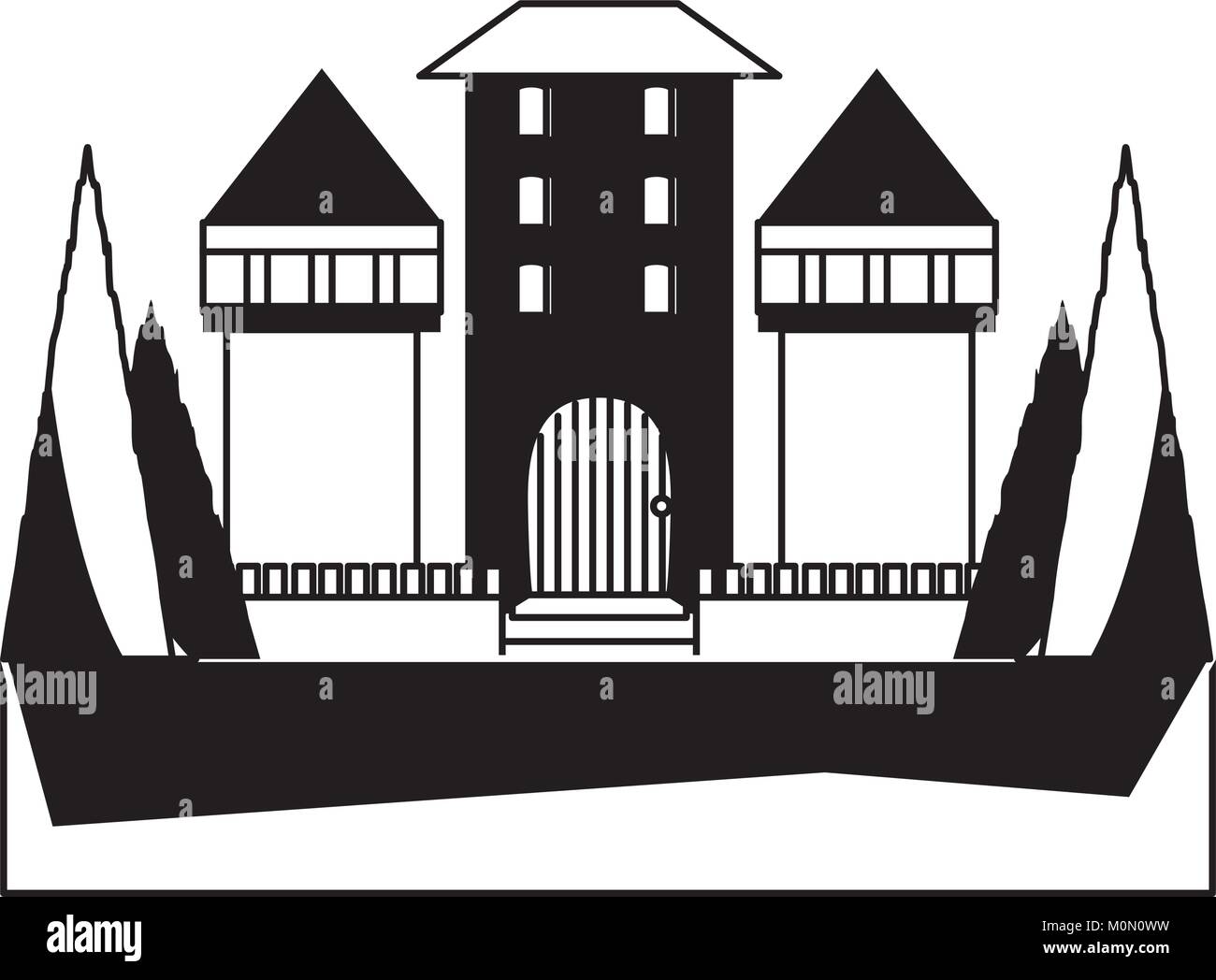 medieval castle icon image Stock Vector Image & Art - Alamy