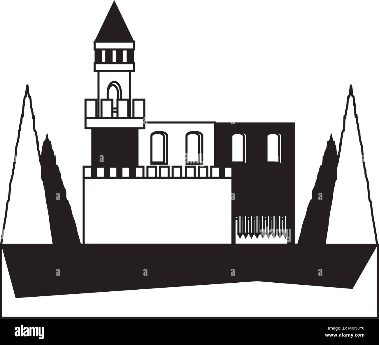 medieval castle icon image Stock Vector Image & Art - Alamy