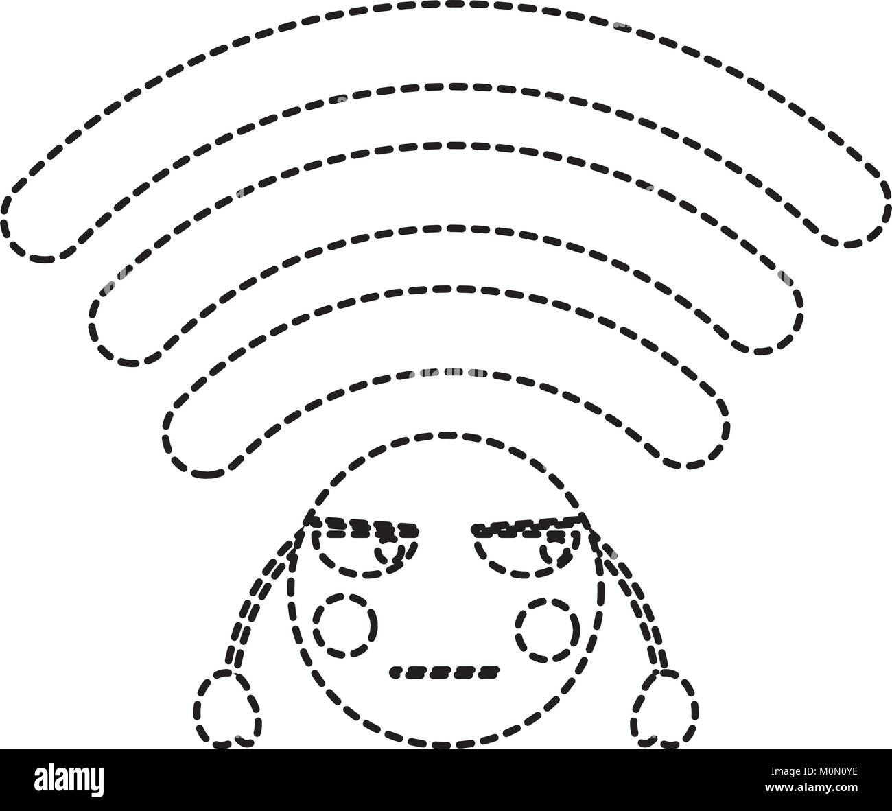 Wi fi wireless network cartoon Black and White Stock Photos & Images ...