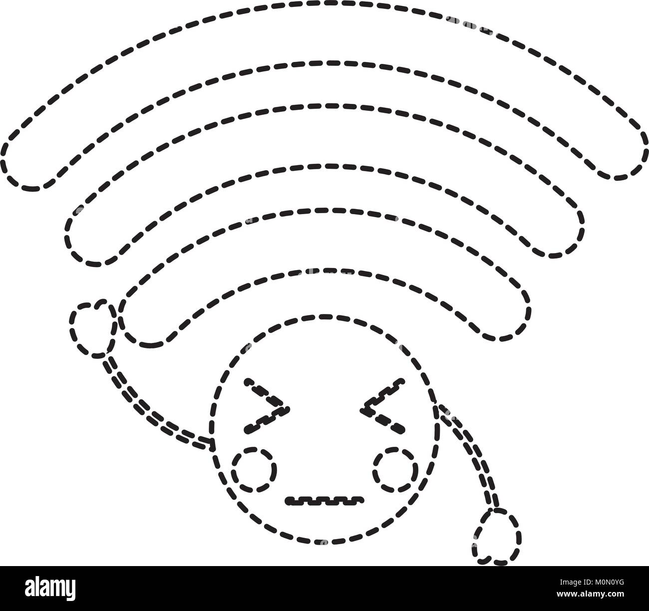 cartoon wifi internet signal kawaii character Stock Vector Image & Art ...
