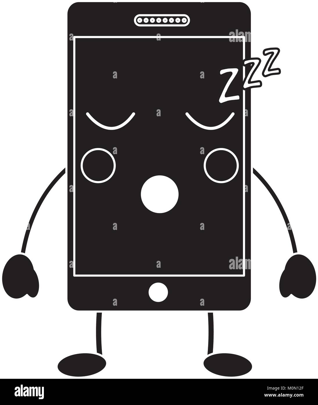 mobile phone character emoticon face kawaii Stock Vector Image & Art ...