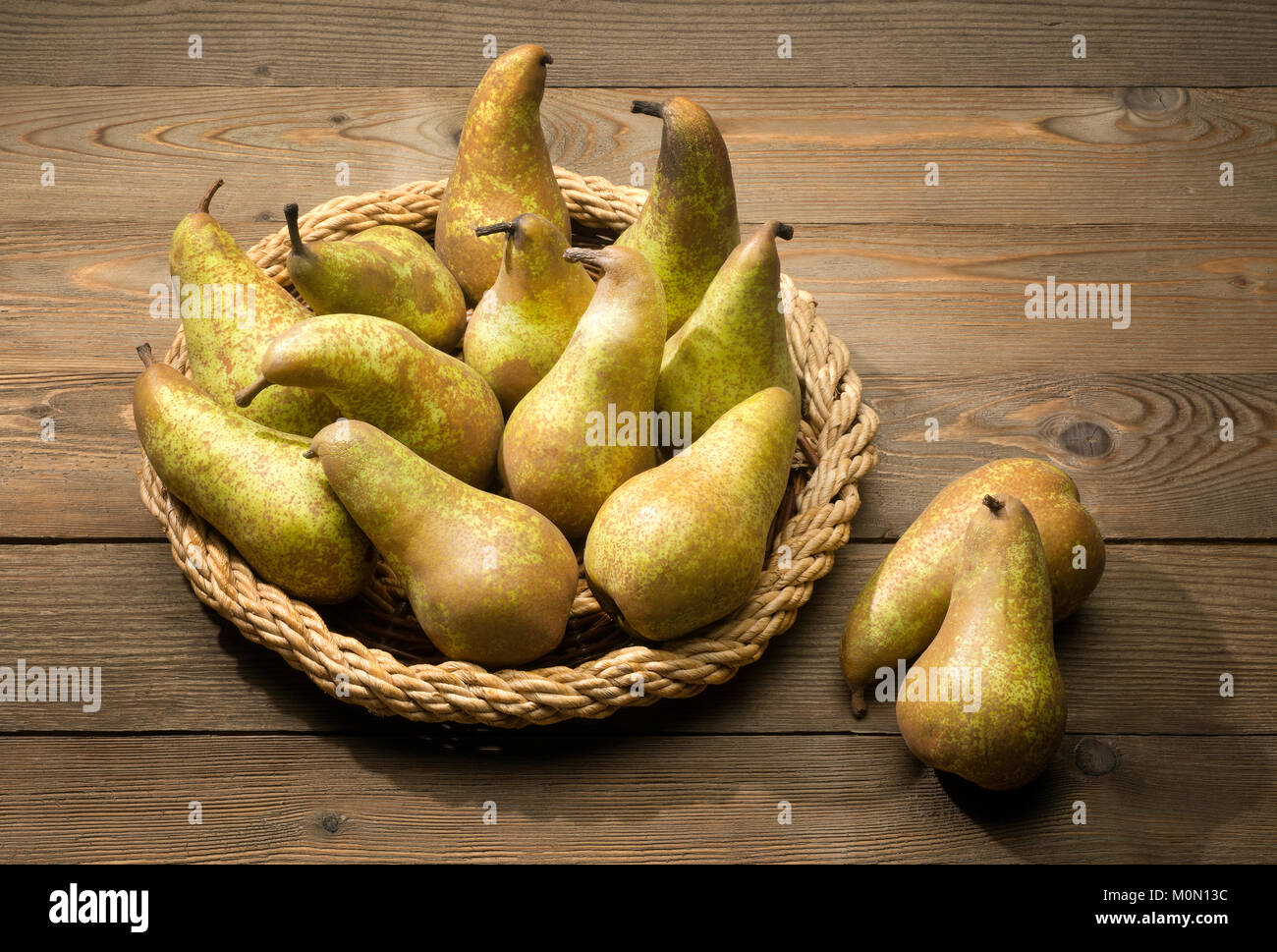 Pears in a basket Stock Photo - Alamy