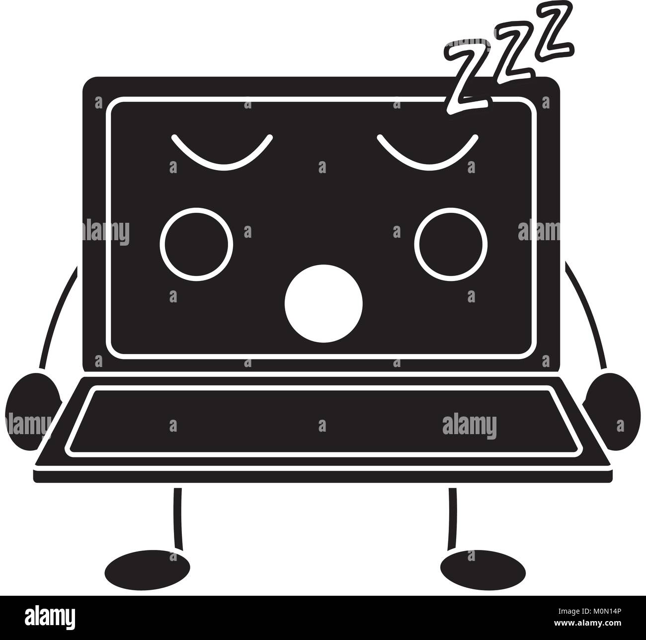 Notebook emoticon kawaii cartoon Cut Out Stock Images & Pictures - Alamy