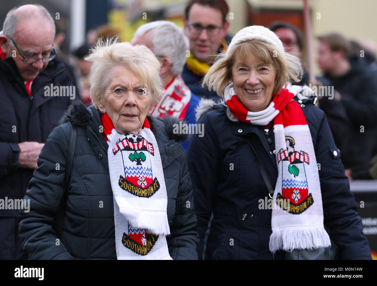 Southampton fans ahead of the match Stock Photo - Alamy