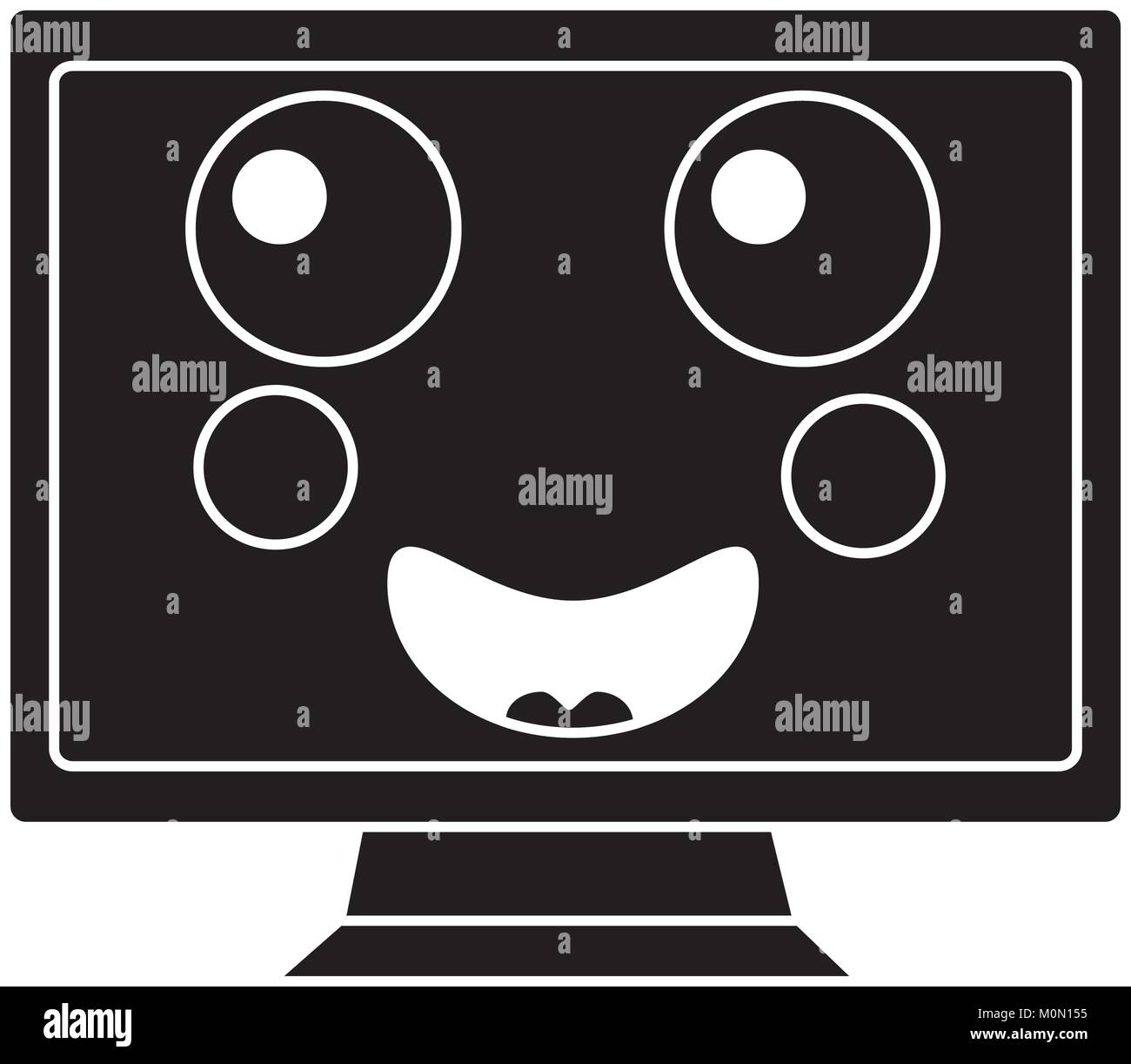 kawaii cute funny screen monitor Stock Vector Image & Art - Alamy