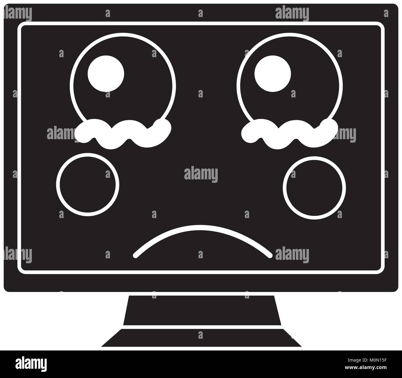 kawaii cute funny screen monitor Stock Vector Image & Art - Alamy