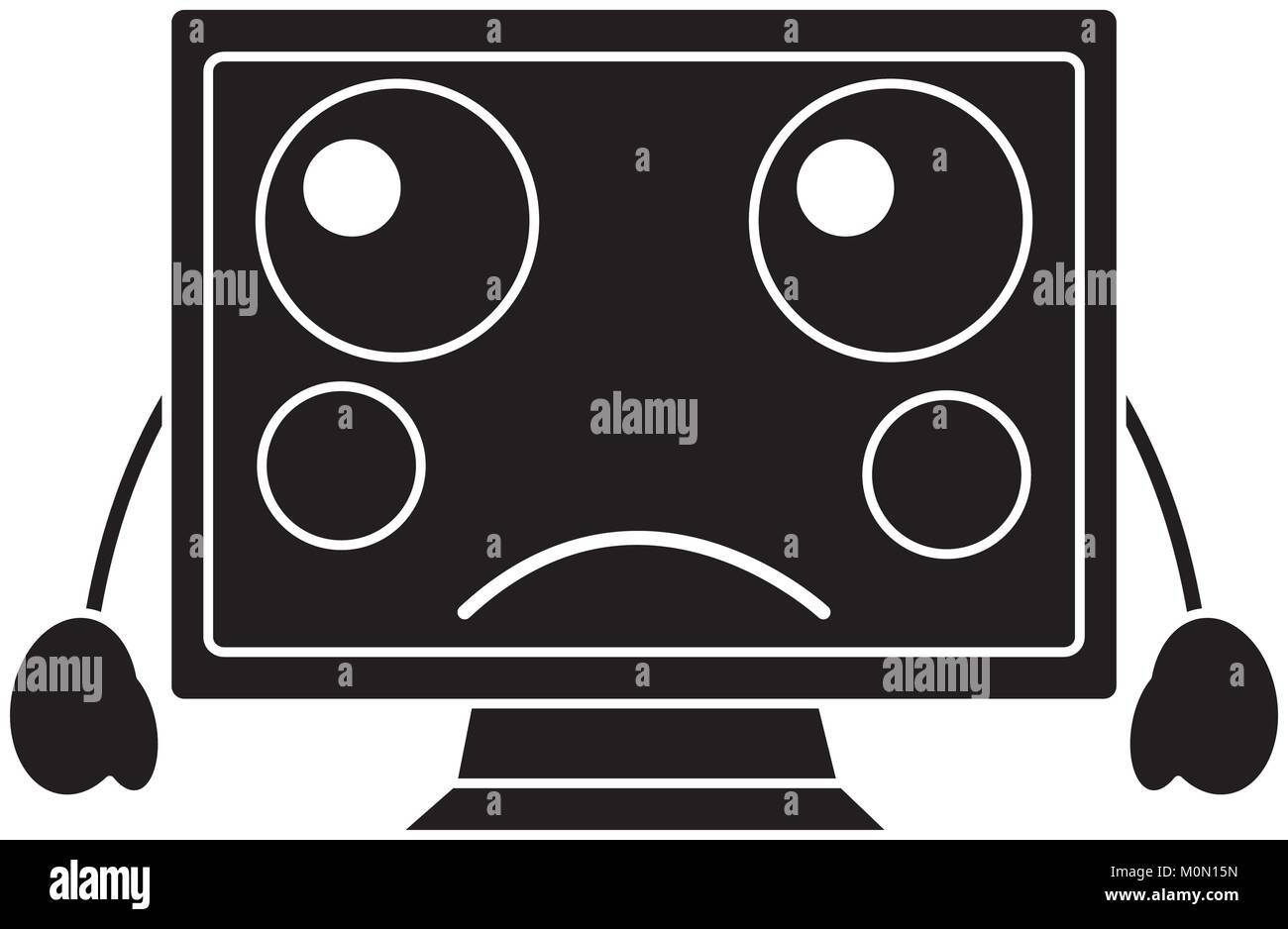 kawaii cute funny screen monitor Stock Vector Image & Art - Alamy