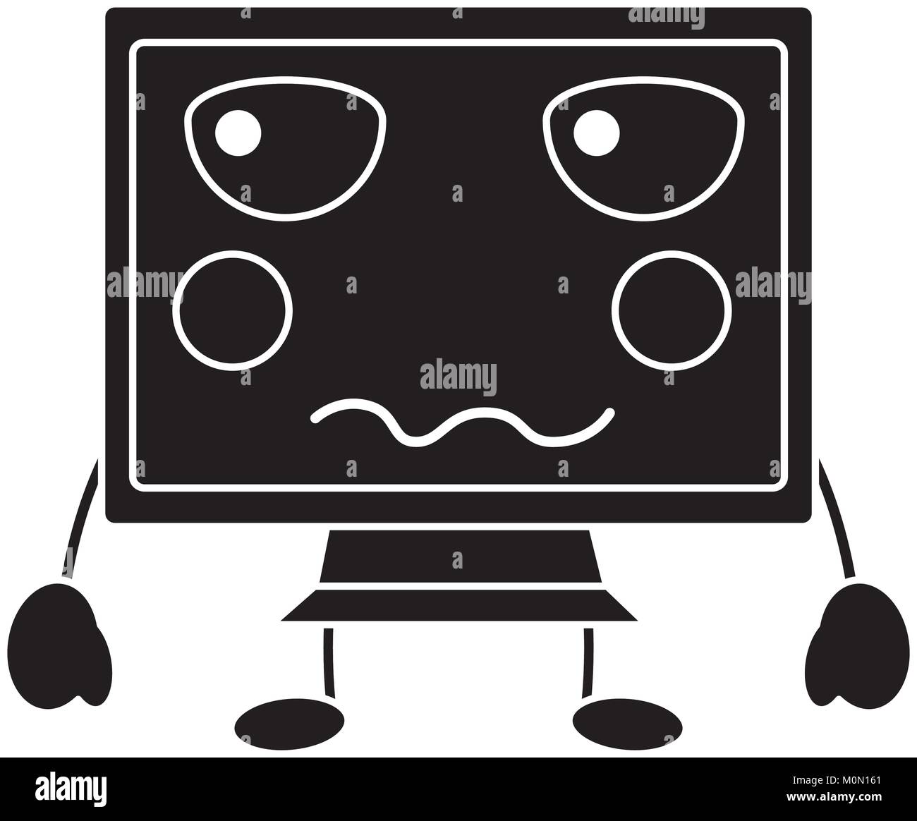 kawaii cute funny screen monitor Stock Vector Image & Art - Alamy