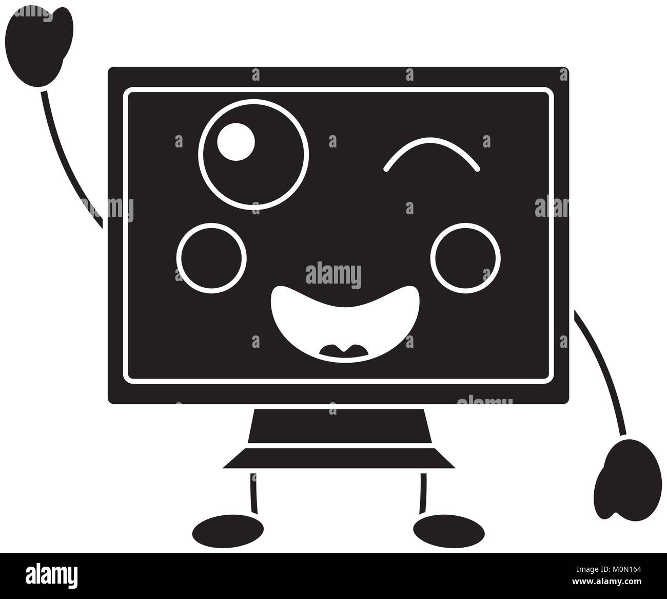 kawaii cute funny screen monitor Stock Vector Image & Art - Alamy