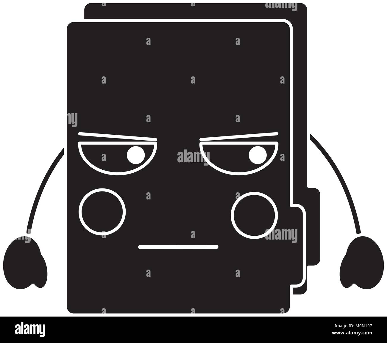 folder document kawaii cute cartoon Stock Vector Image & Art - Alamy