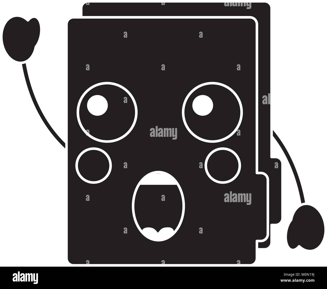 folder document kawaii cute cartoon Stock Vector Image & Art - Alamy