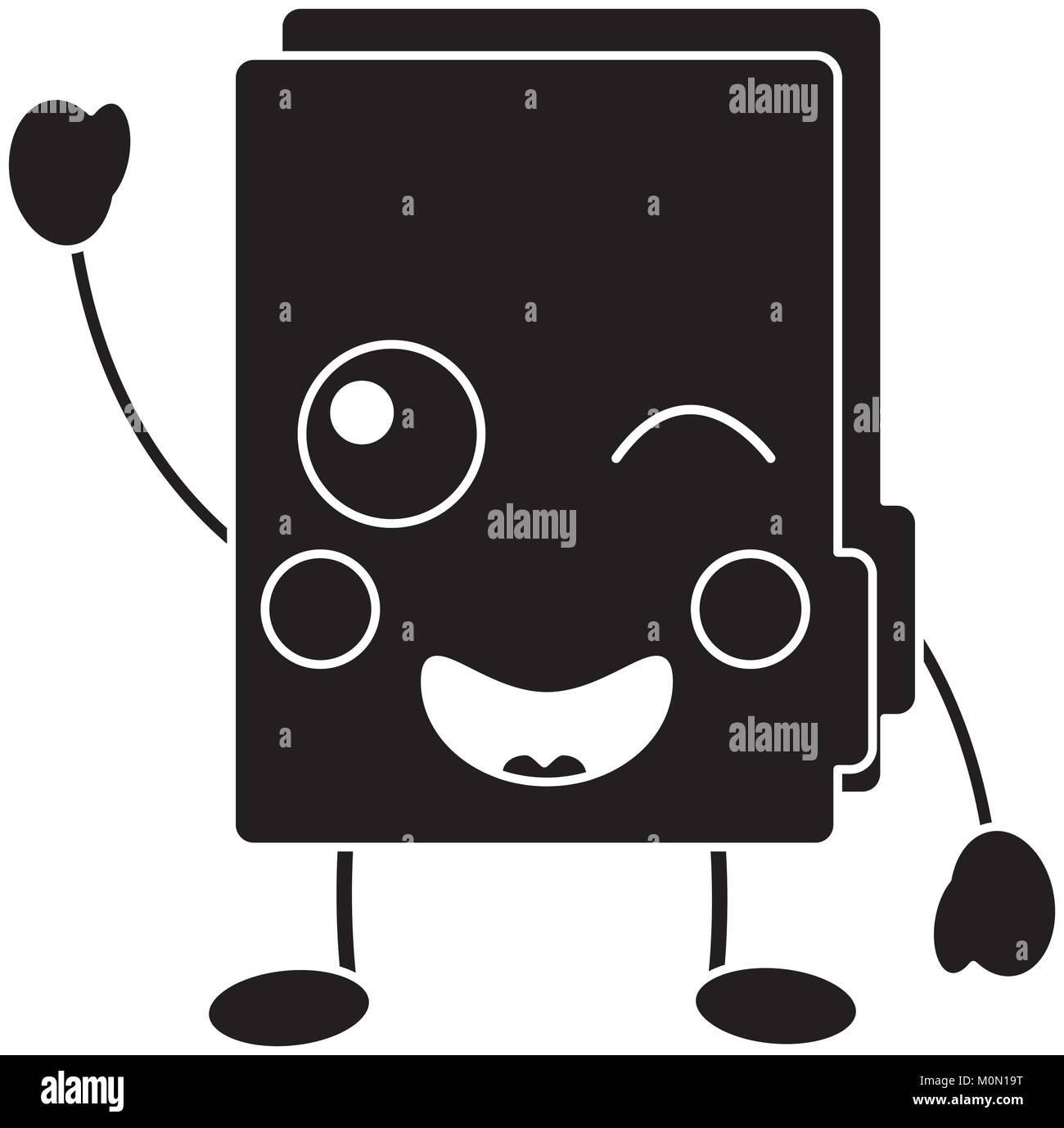 folder document kawaii cute cartoon Stock Vector Image & Art - Alamy