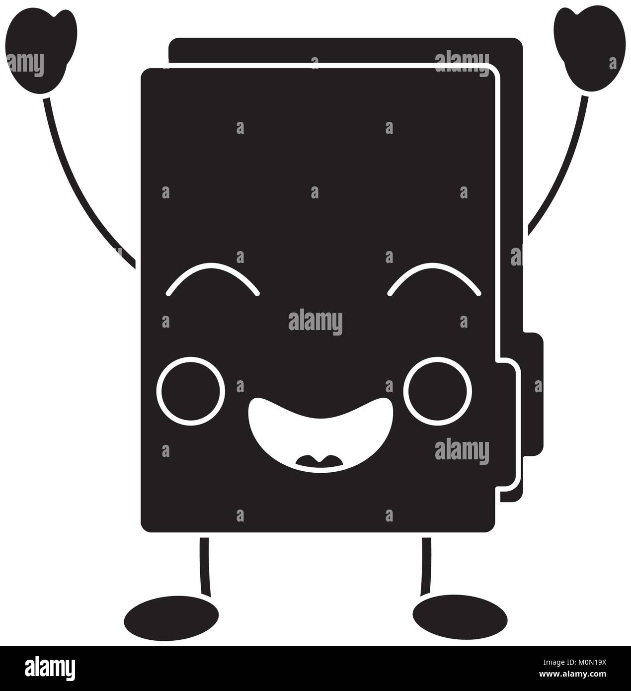 folder document kawaii cute cartoon Stock Vector Image & Art - Alamy