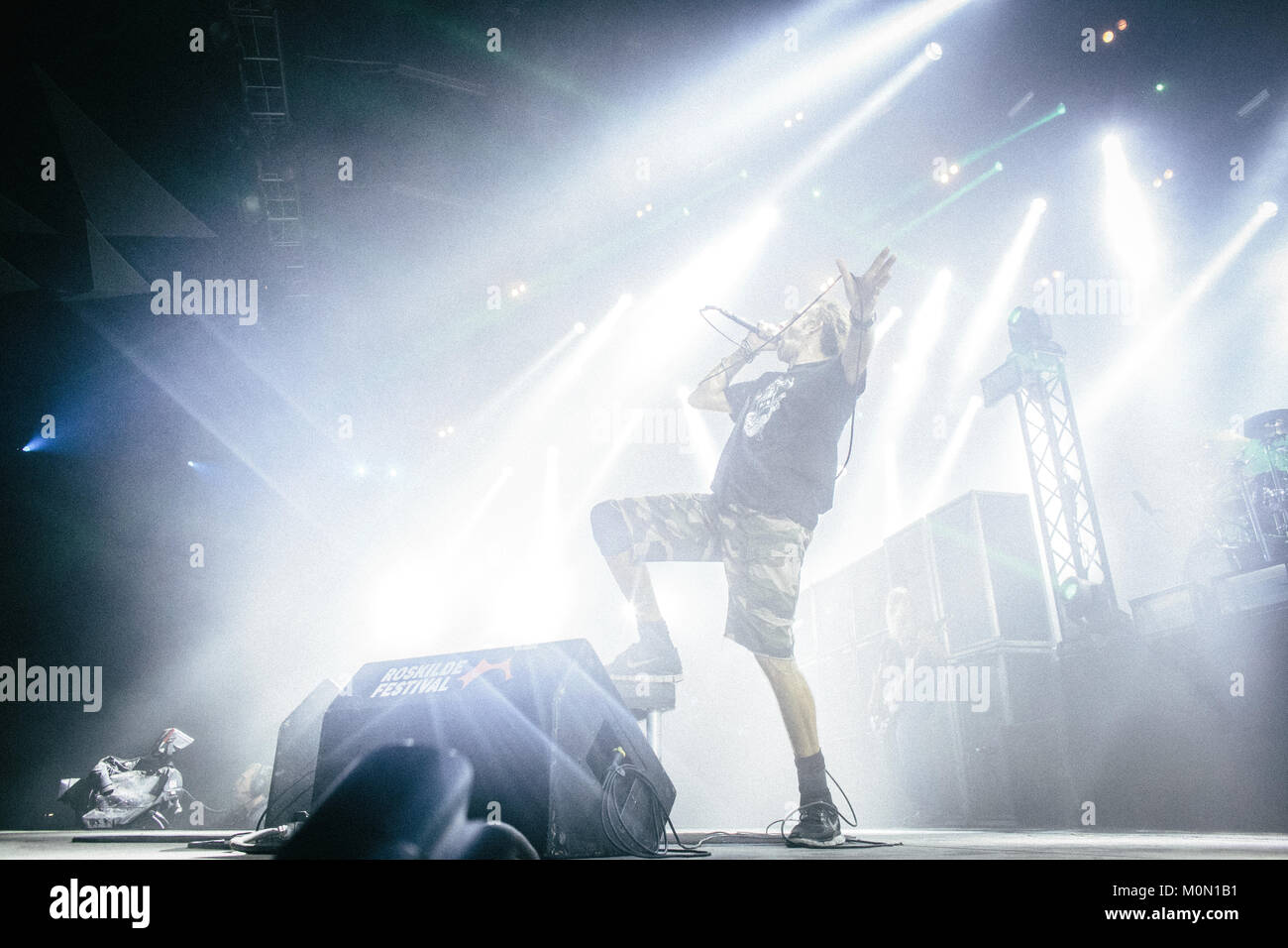 The American heavy metal band Lamb of God performs a live concert at ...