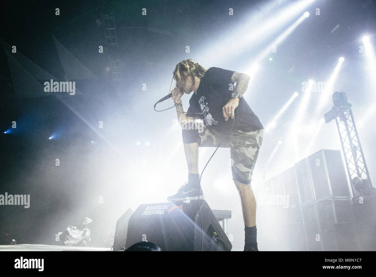 The American heavy metal band Lamb of God performs a live concert at ...