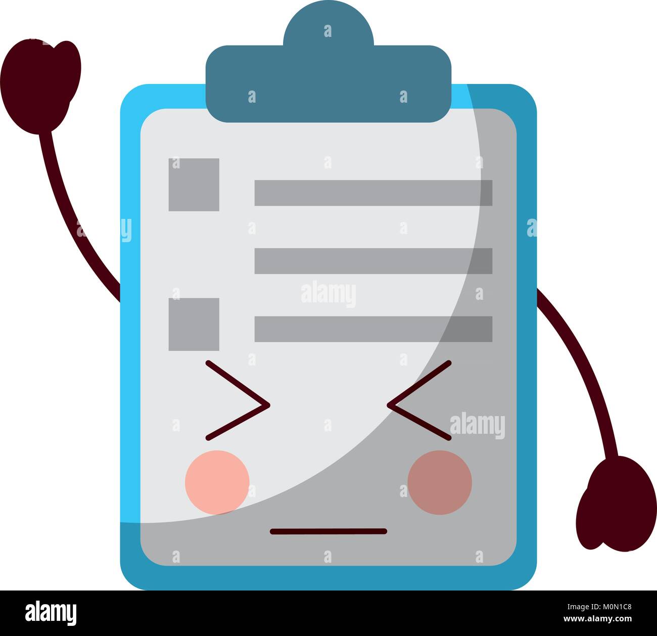 paper clipboard kawaii character cartoon Stock Vector Image & Art - Alamy