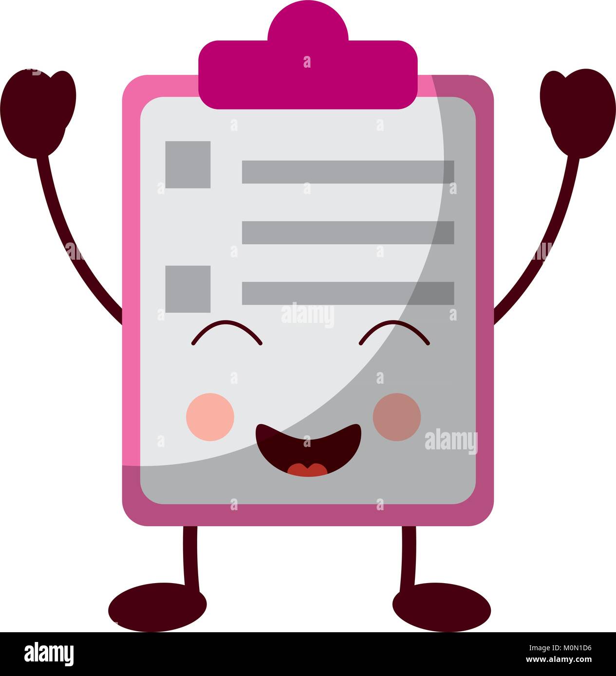 paper clipboard kawaii character cartoon Stock Vector Image & Art - Alamy