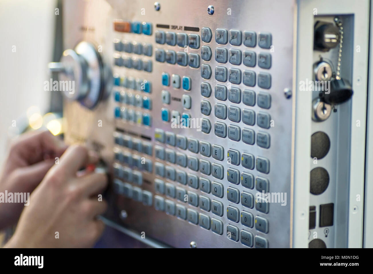 Console for controling an industrial machine Stock Photo - Alamy