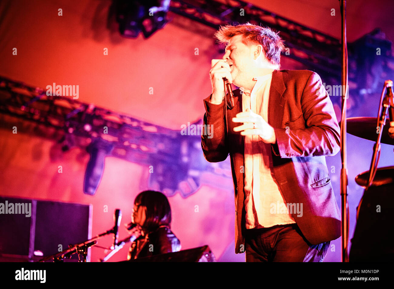 The American electronica and dance band LCD Soundsystem performs a live ...