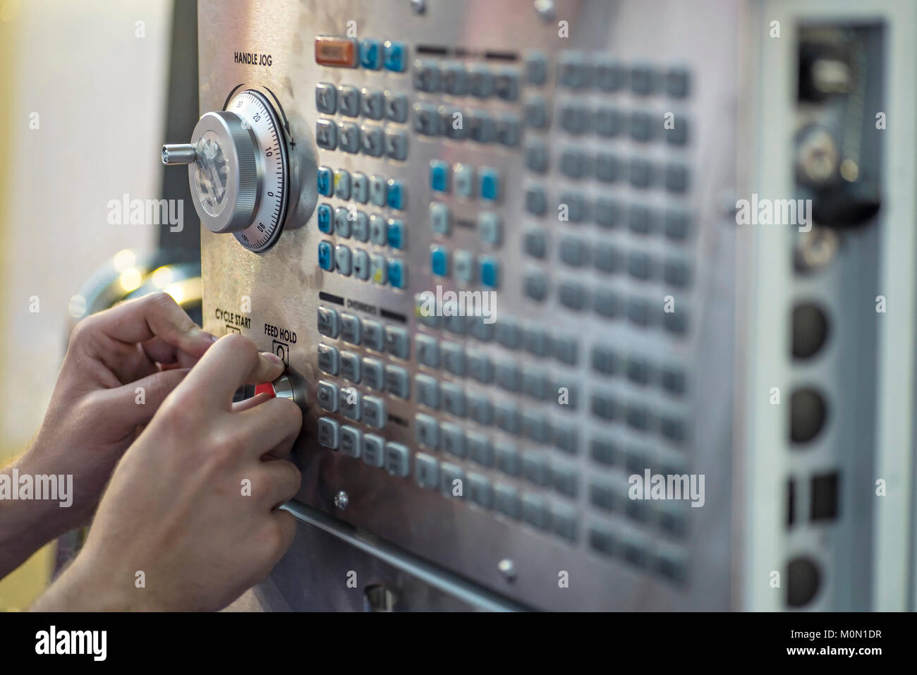 Console for controling an industrial machine Stock Photo - Alamy
