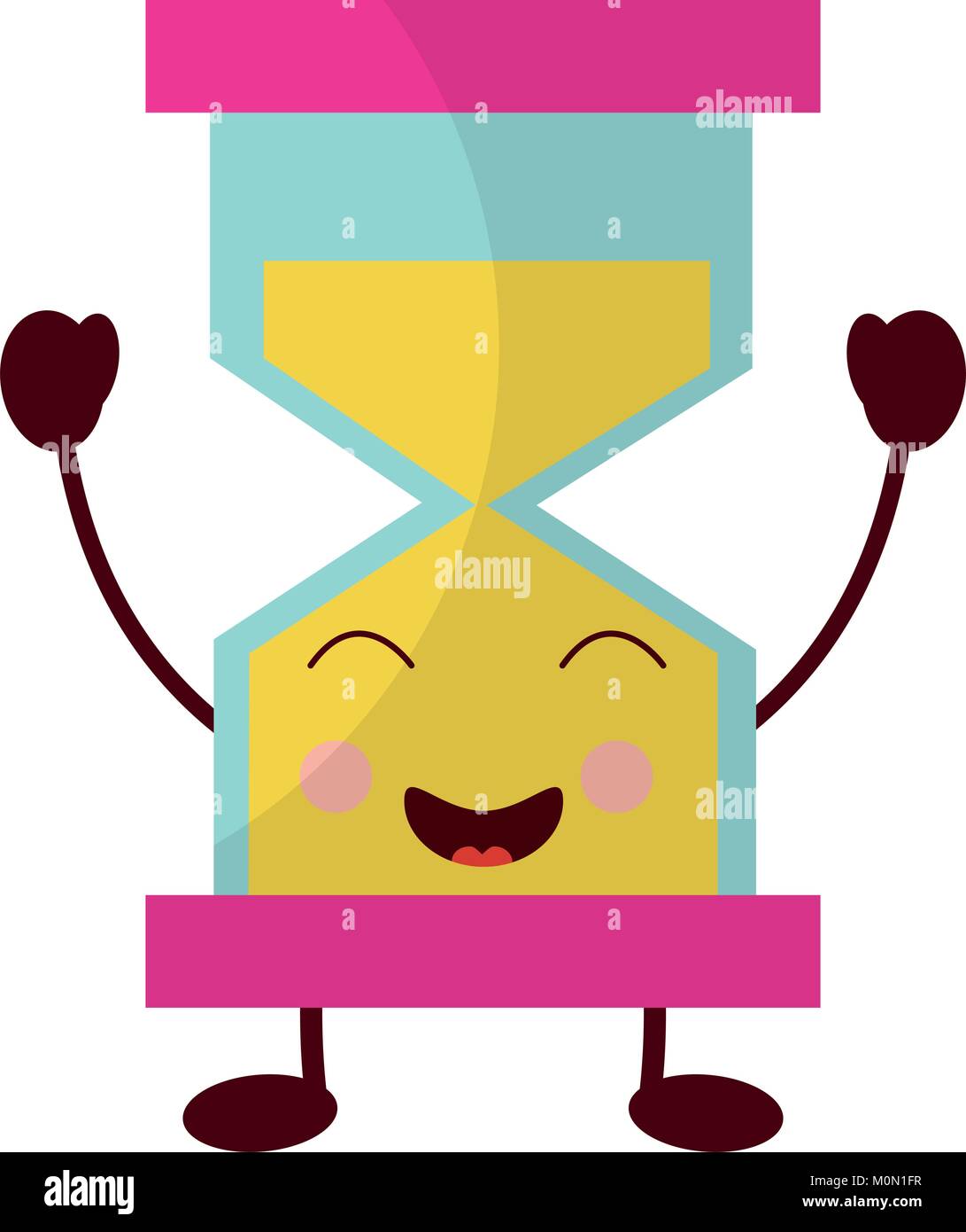 hourglass time smile kawaii character Stock Vector Image & Art - Alamy