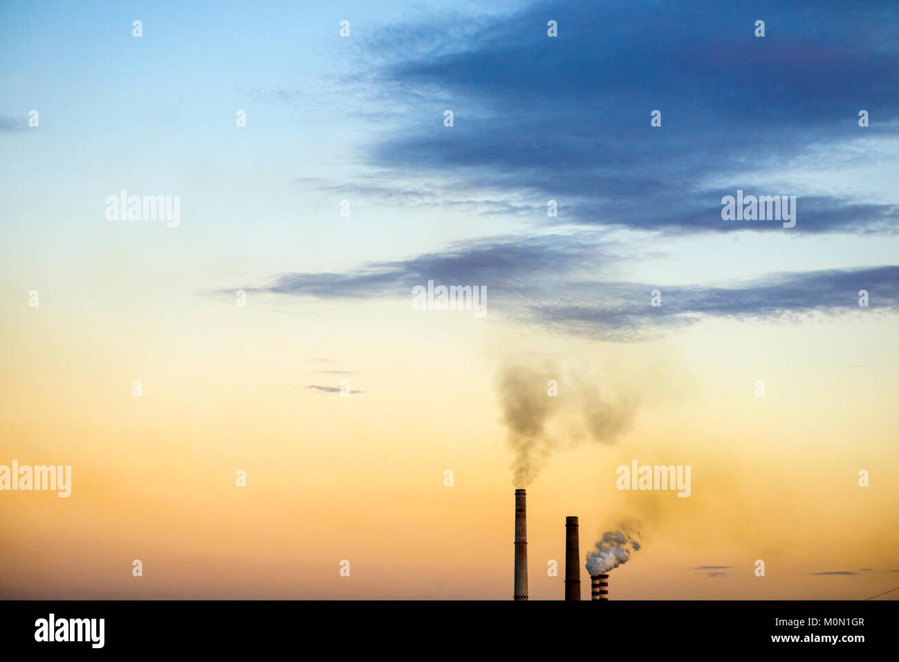 Air pollution from plant smoke hi-res stock photography and images - Alamy