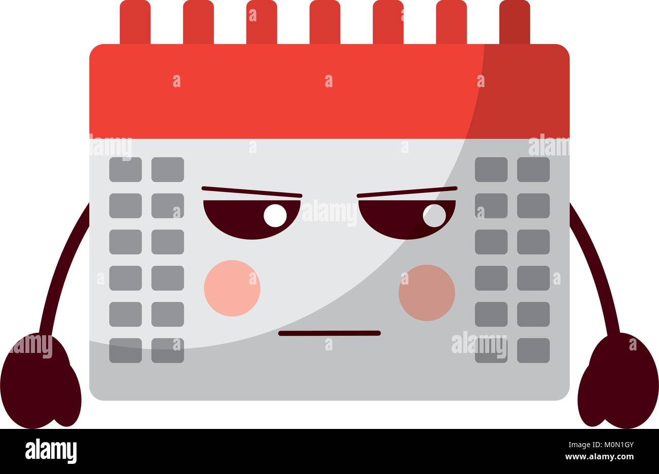 calendar event cute angry kawaii cartoon Stock Vector Image & Art - Alamy