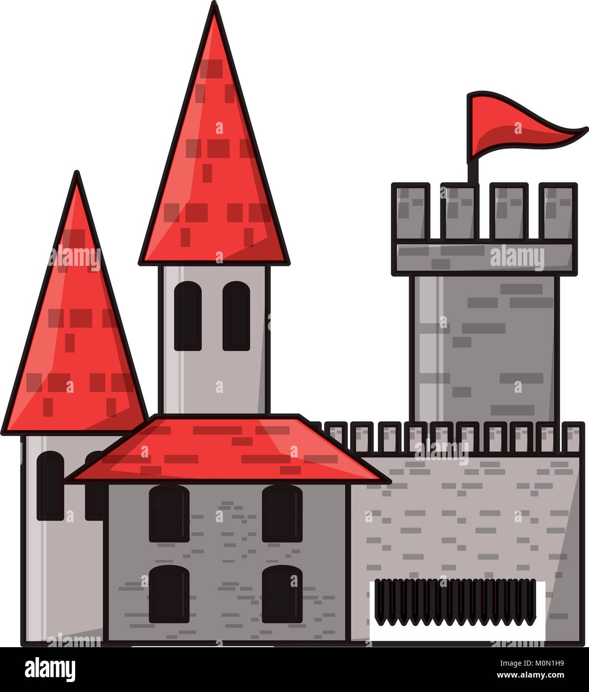 Medieval Castle Design Stock Vector Image & Art - Alamy