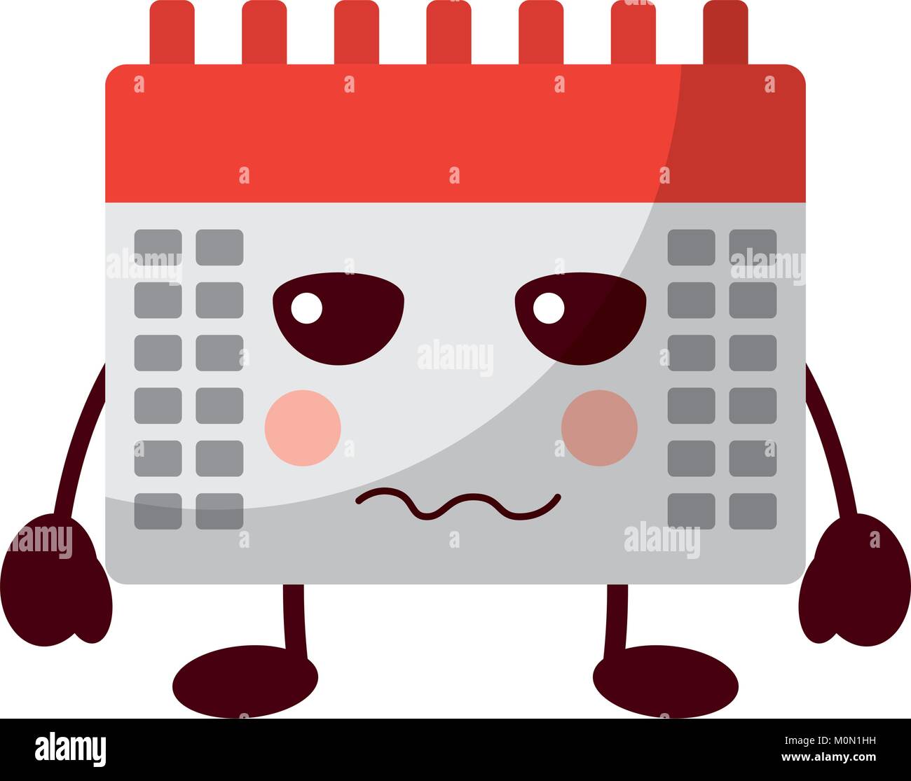 calendar event cute sad kawaii cartoon Stock Vector Image & Art - Alamy