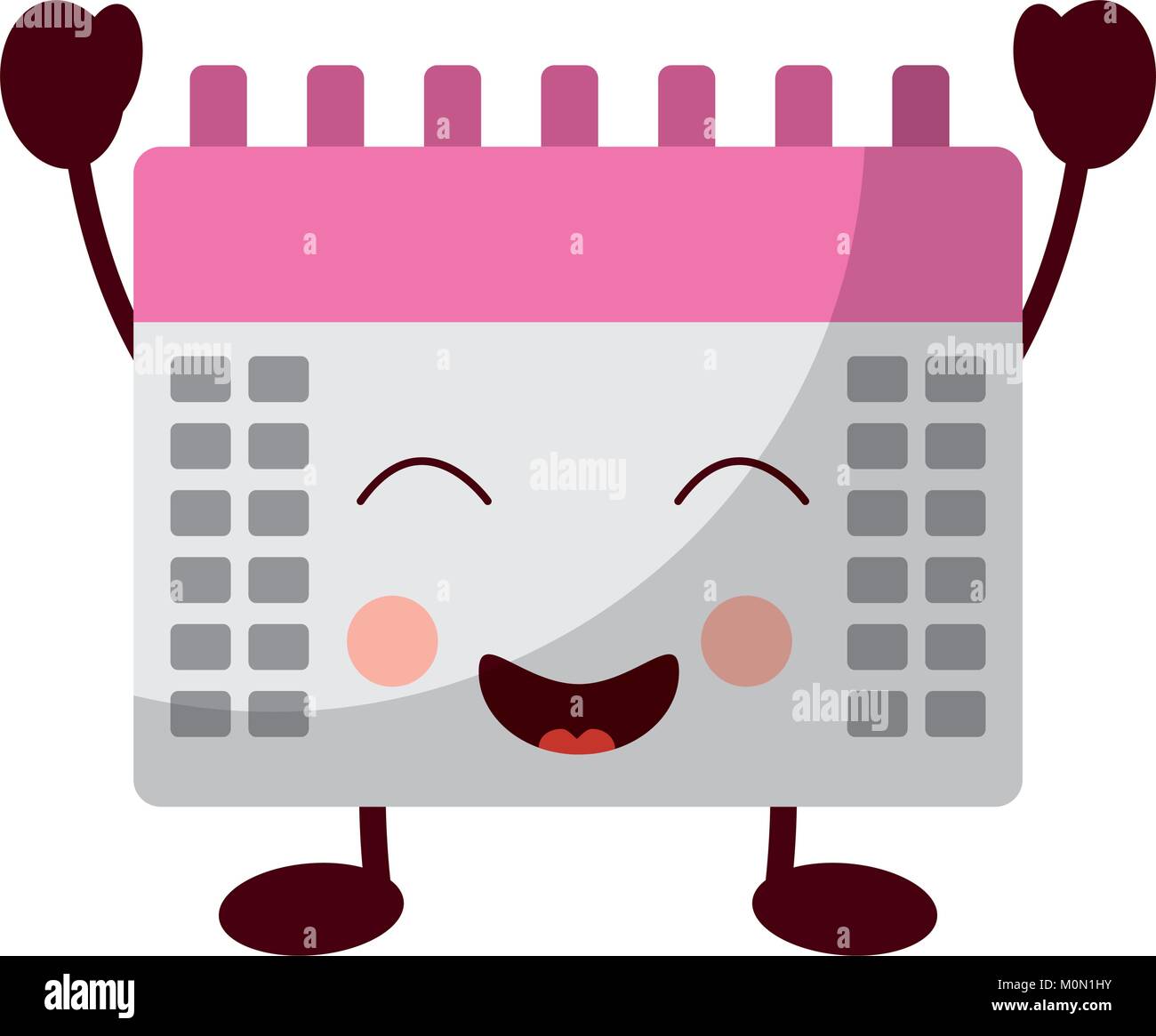 calendar event cute happy kawaii cartoon Stock Vector Image & Art - Alamy