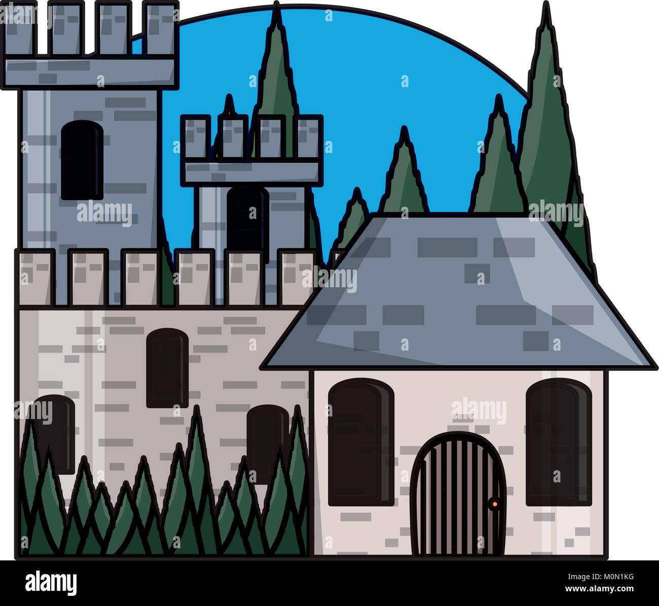 Medieval castle icon Stock Vector Image & Art - Alamy
