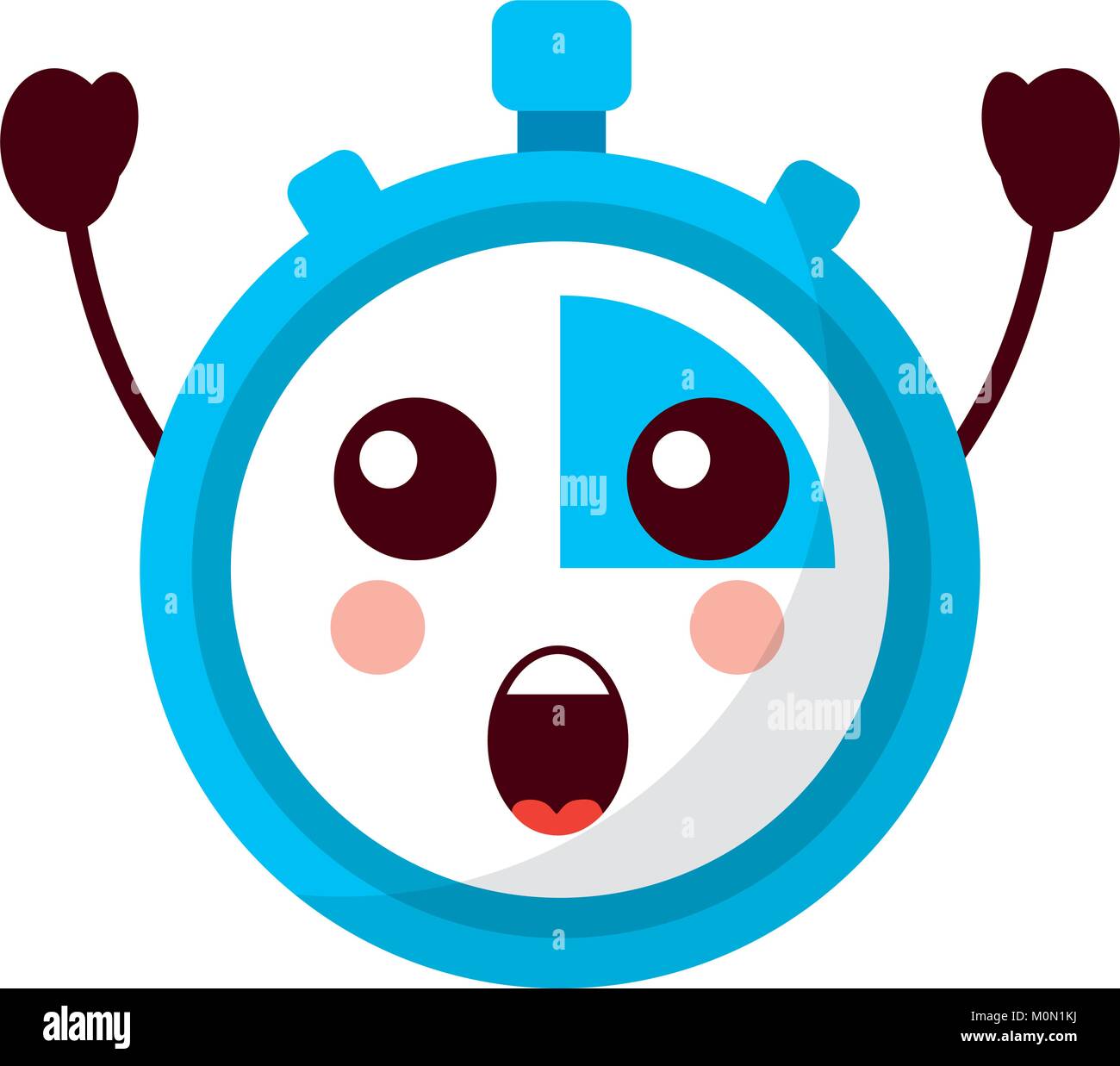 kawaii chronometer speed timer cartoon character Stock Vector Image ...