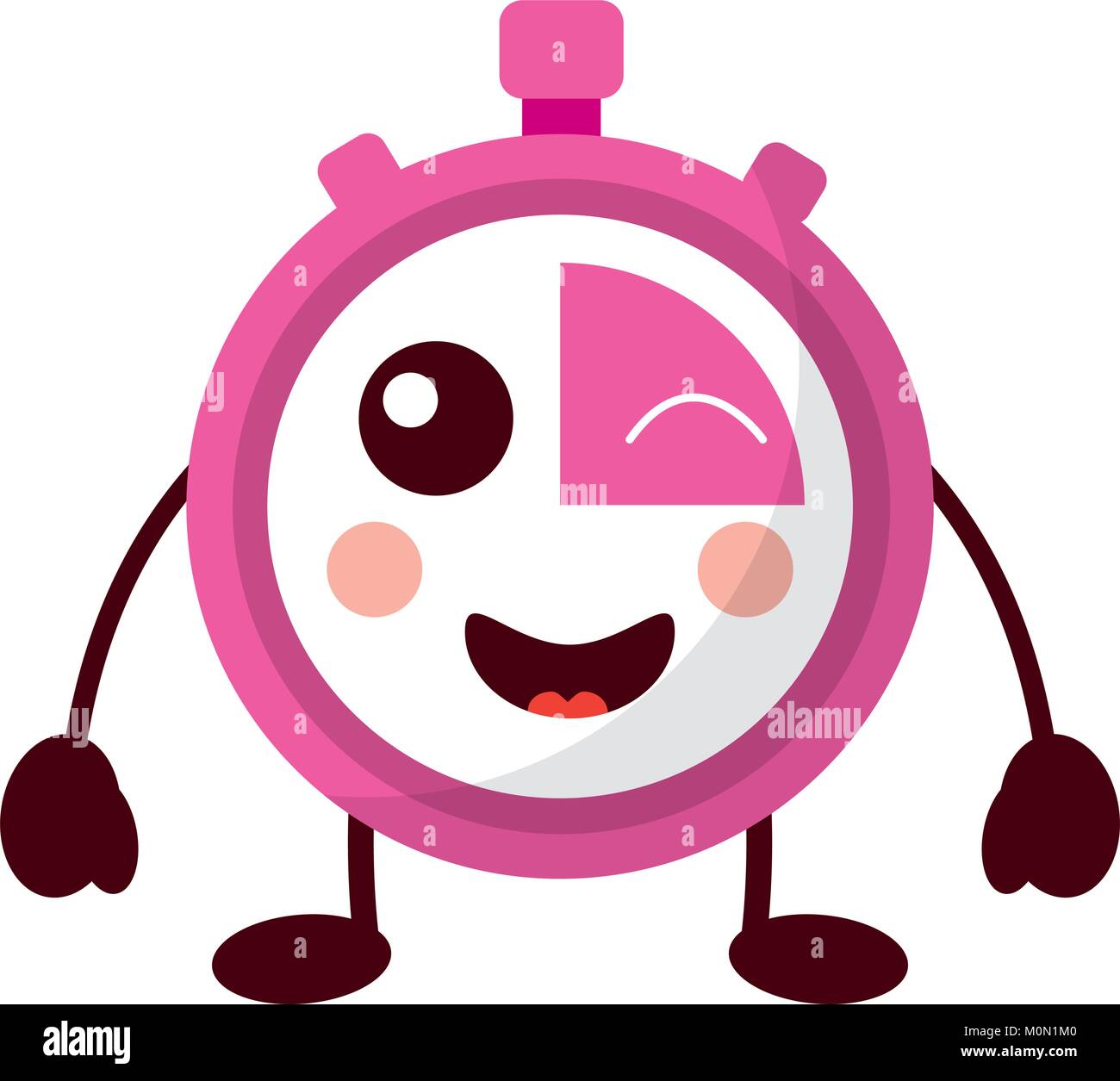 kawaii chronometer speed timer cartoon character Stock Vector Image ...
