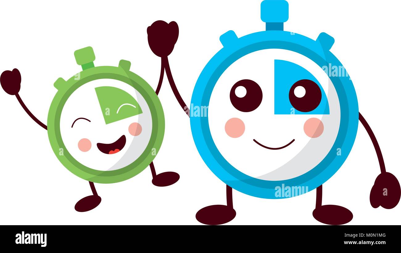 cartoon chronometer countdown kawaii character Stock Vector Image & Art ...