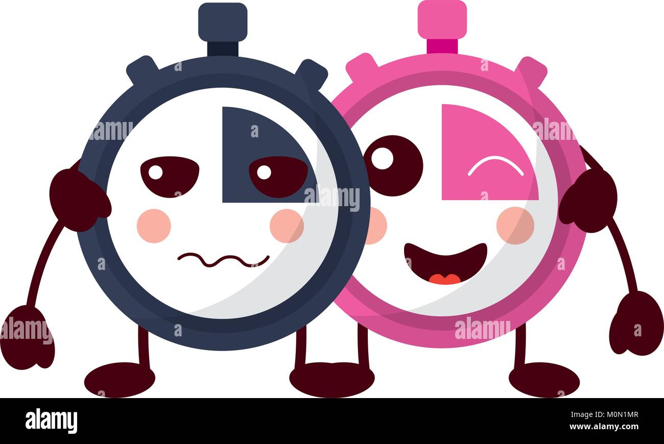 cartoon chronometer countdown kawaii character Stock Vector Image & Art ...