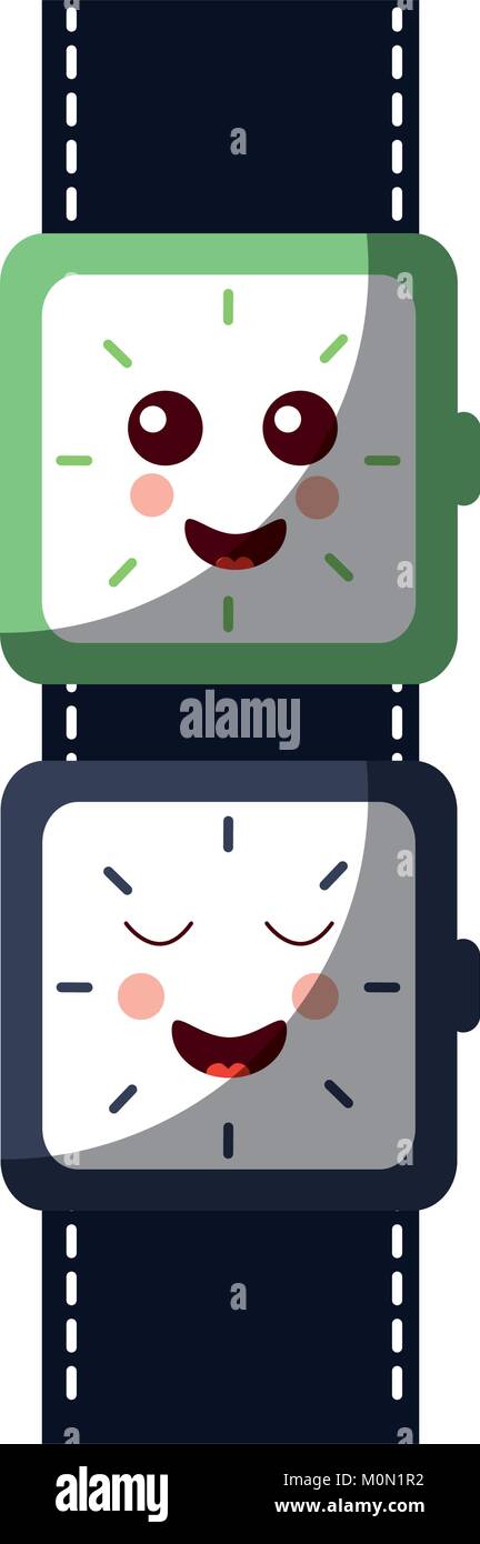 cartoon kawaii wrist watch character Stock Vector Image & Art - Alamy