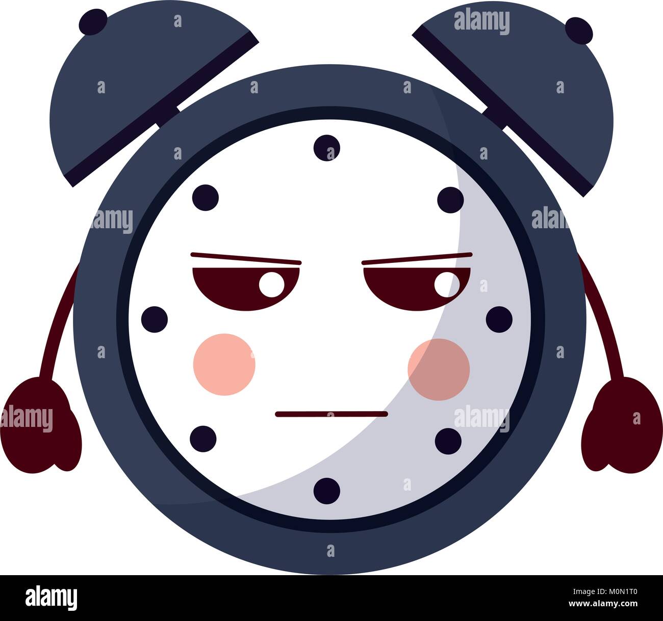 kawaii cartoon angry clock alarm character Stock Vector Image & Art - Alamy