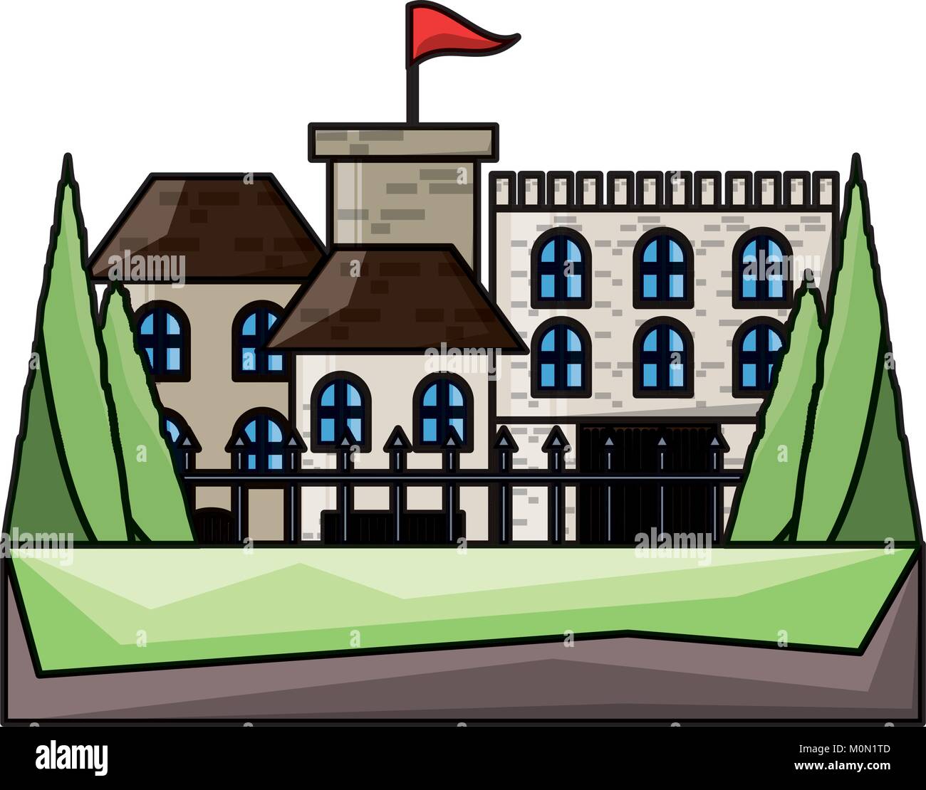 Modern castle icon image Stock Vector Image & Art - Alamy