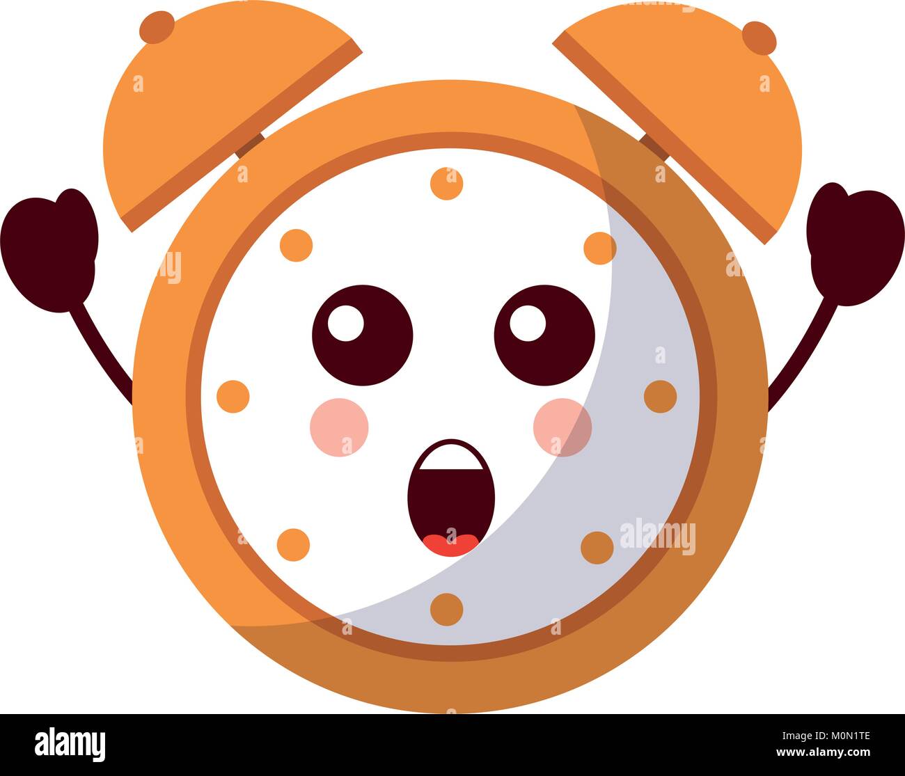 kawaii cartoon clock alarm character Stock Vector Image & Art - Alamy