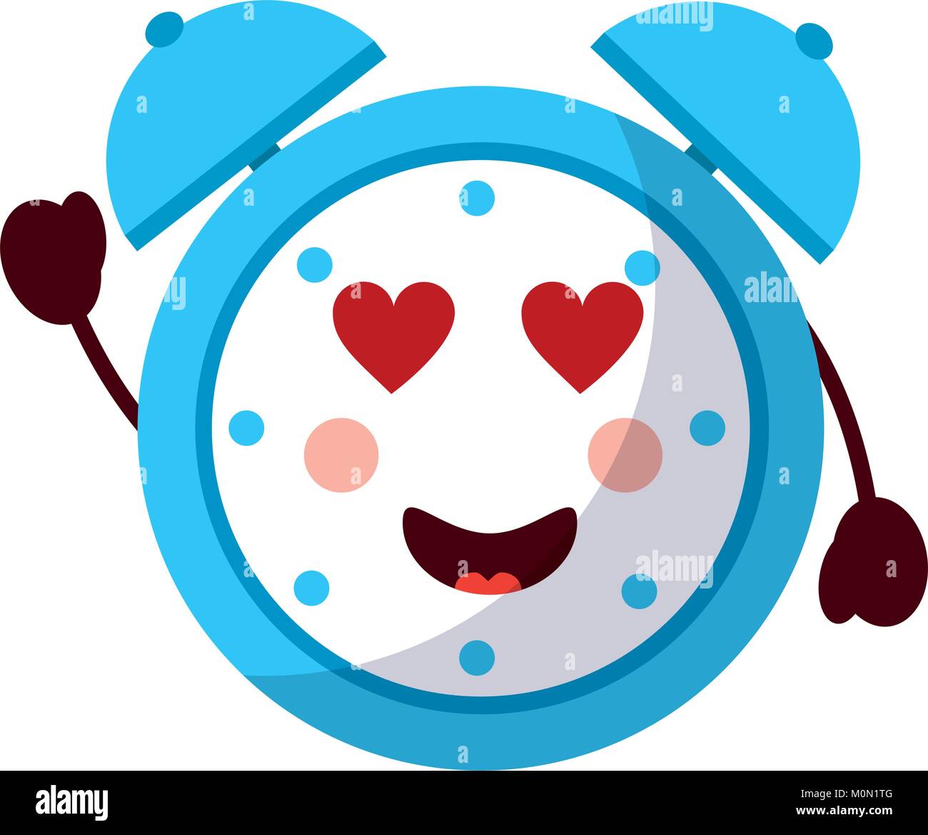 kawaii cartoon love clock alarm character Stock Vector Image & Art - Alamy
