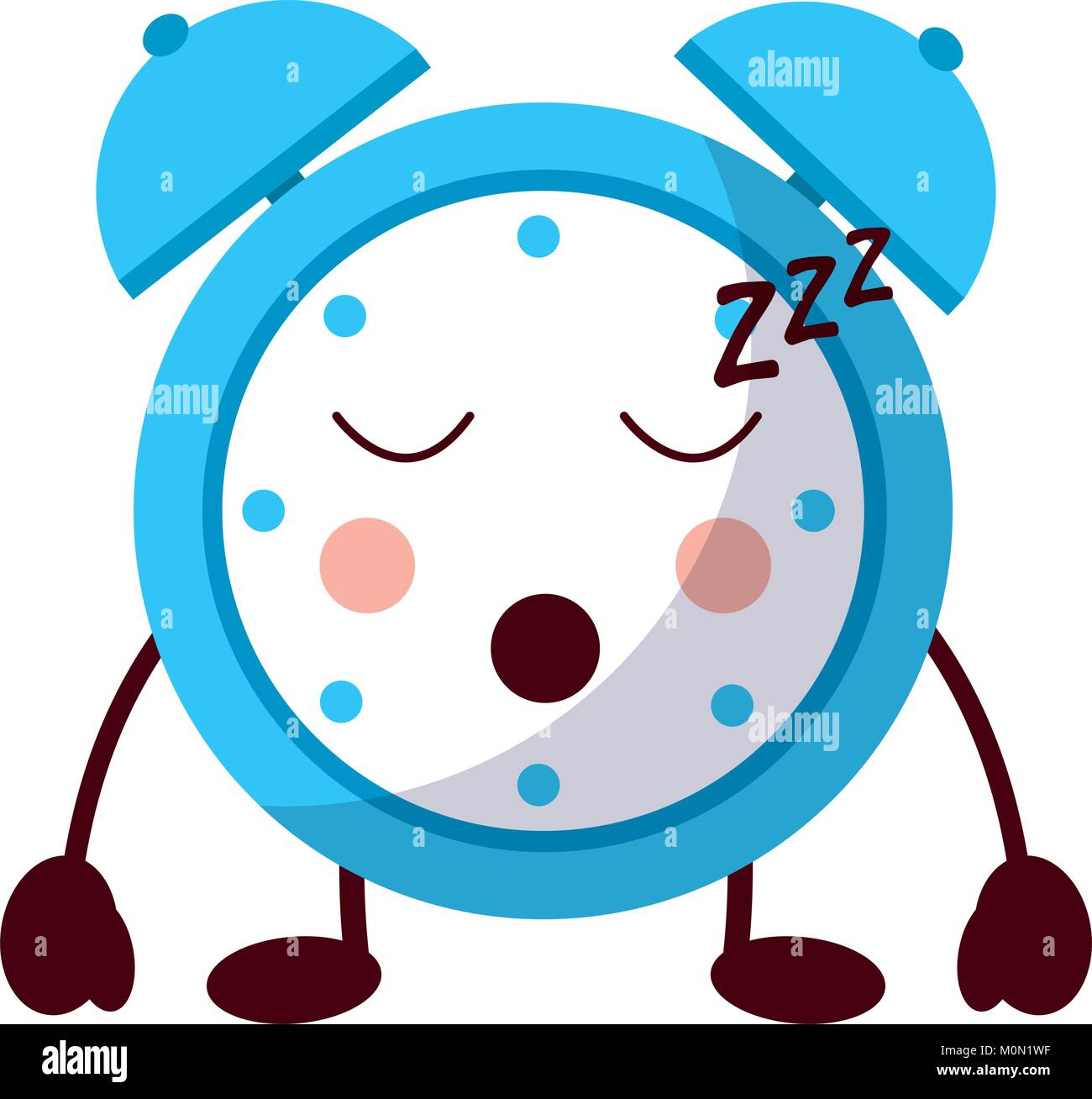 kawaii cartoon sleep clock alarm character Stock Vector Image & Art - Alamy